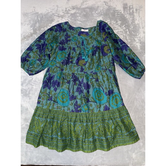 NATURAL LIFE | Dresses | Natural Life Auguste Green Cotton Mini Dress ...